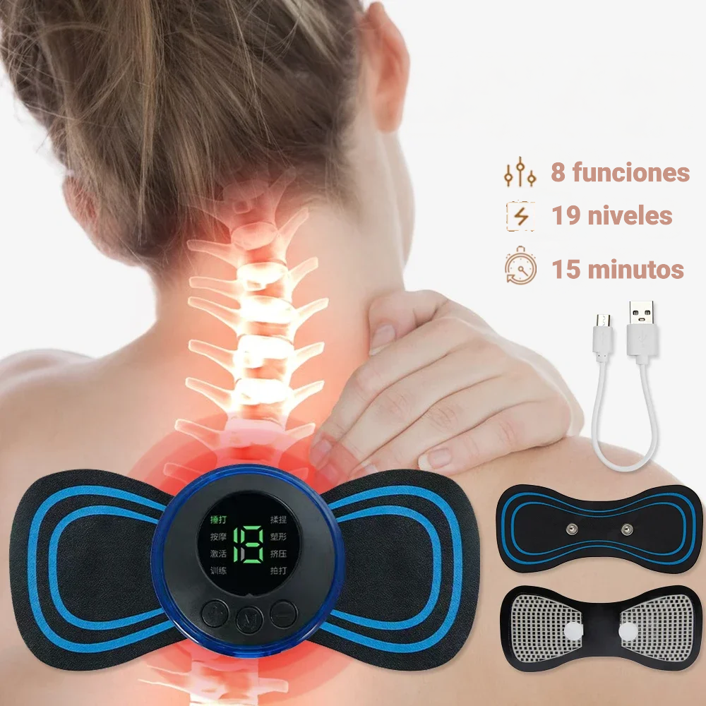 Mini Masajeador Eléctrico Portátil | Alivio Muscular en Cuello, Espalda ...